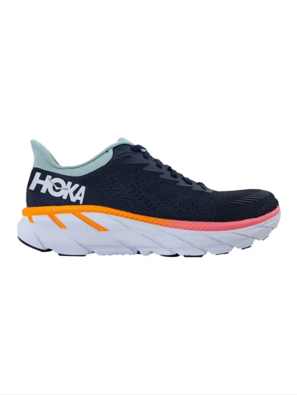 Hoka | Shoes | Hoka Womens Clifton 7 Blue Haze Running Shoe Navy Orange ...